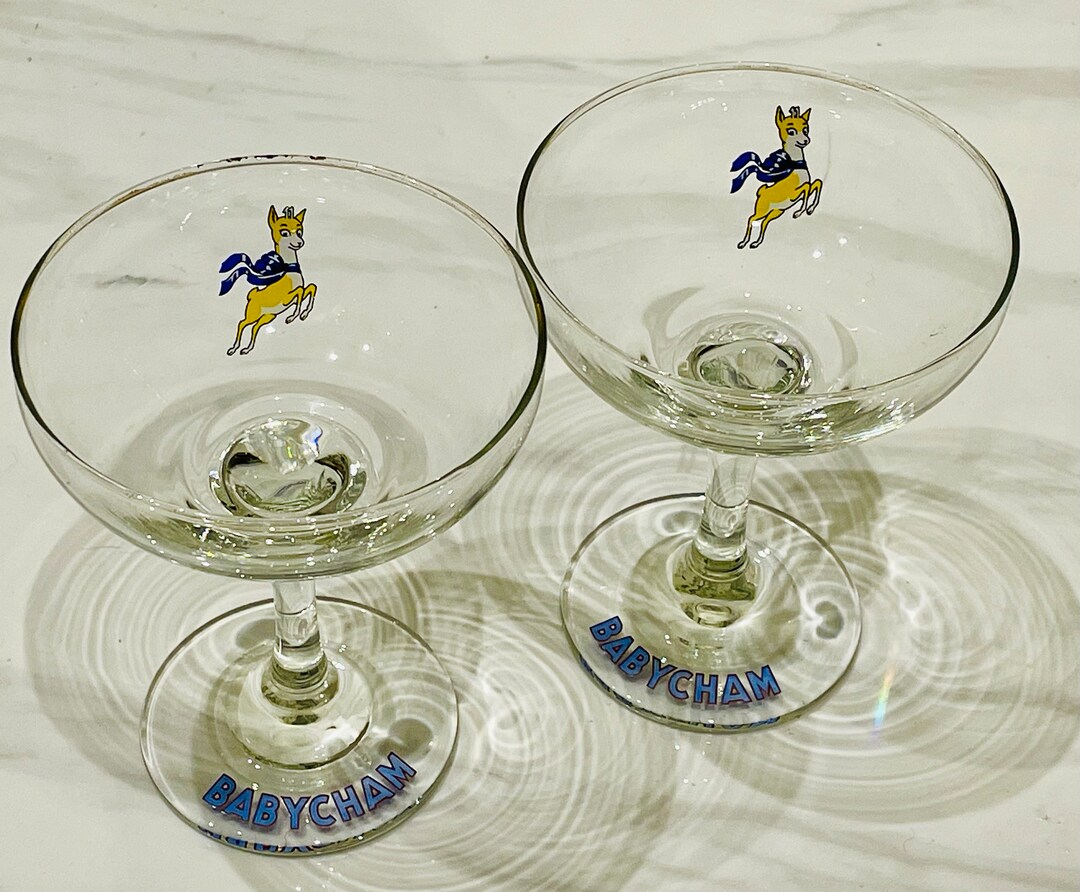 Babycham Glasses X2 Excel Cond/ Collectible Vintage Champagne - Etsy UK