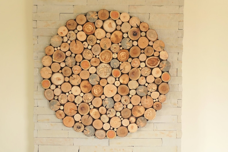 USA ONLY Tree Rounds Decor Round Wood Wall Art Holzwand - Etsy