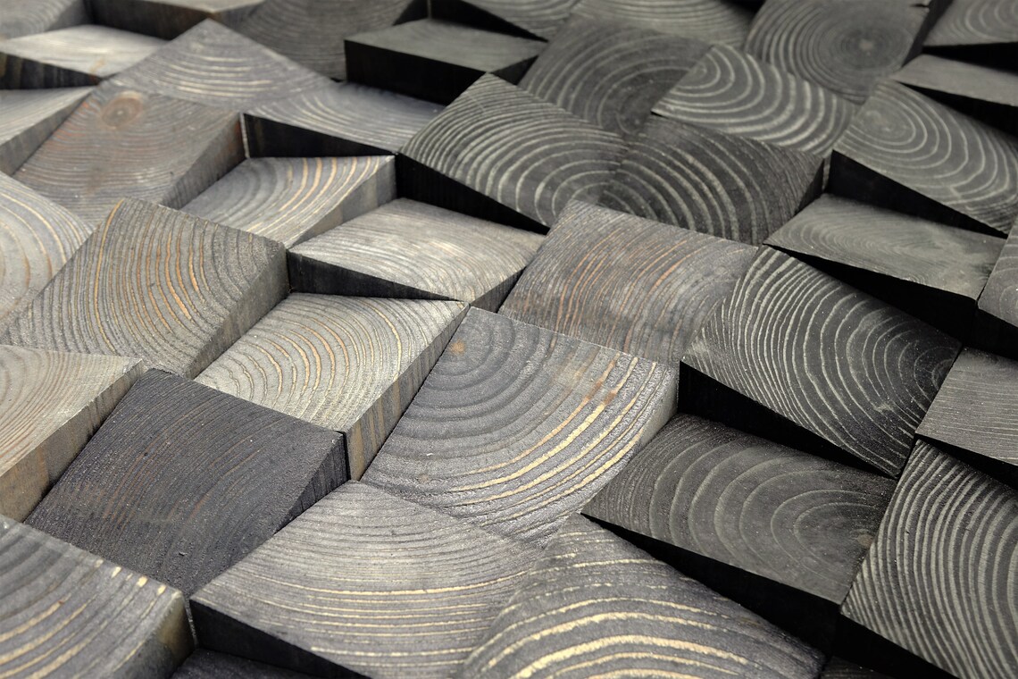 Square Wood Wall Art Decor Nature Wall Hanging Textured Art - Etsy