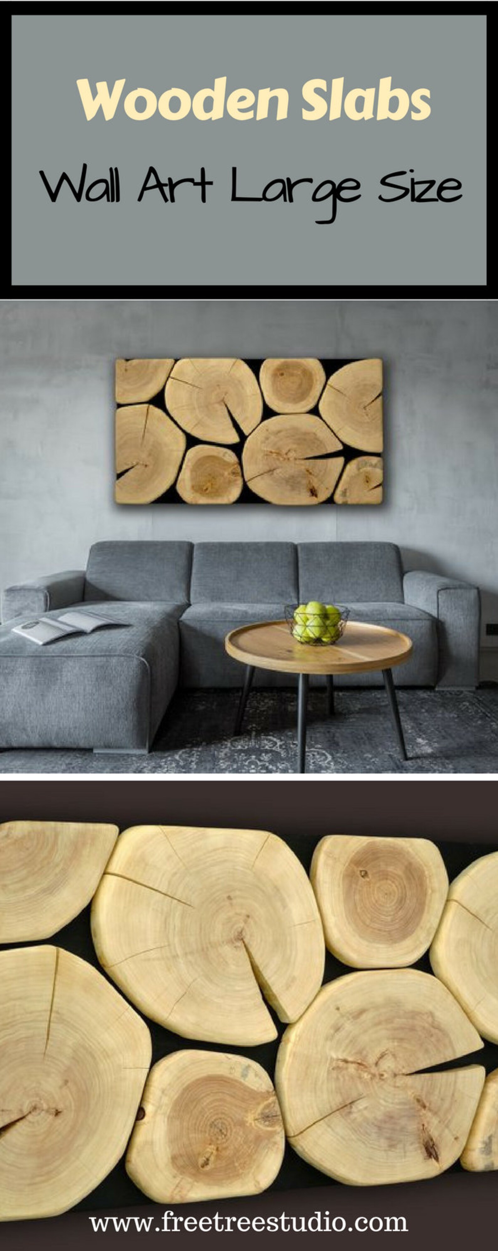 3D Wood Wall Art Large, Wooden Slabs Wall Art, Wood Wall Art, Textured ...