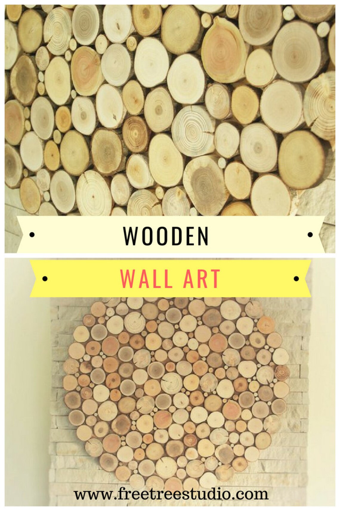 Tree Slices Wall Art Round Wall Hanging Decoration Wooden - Etsy