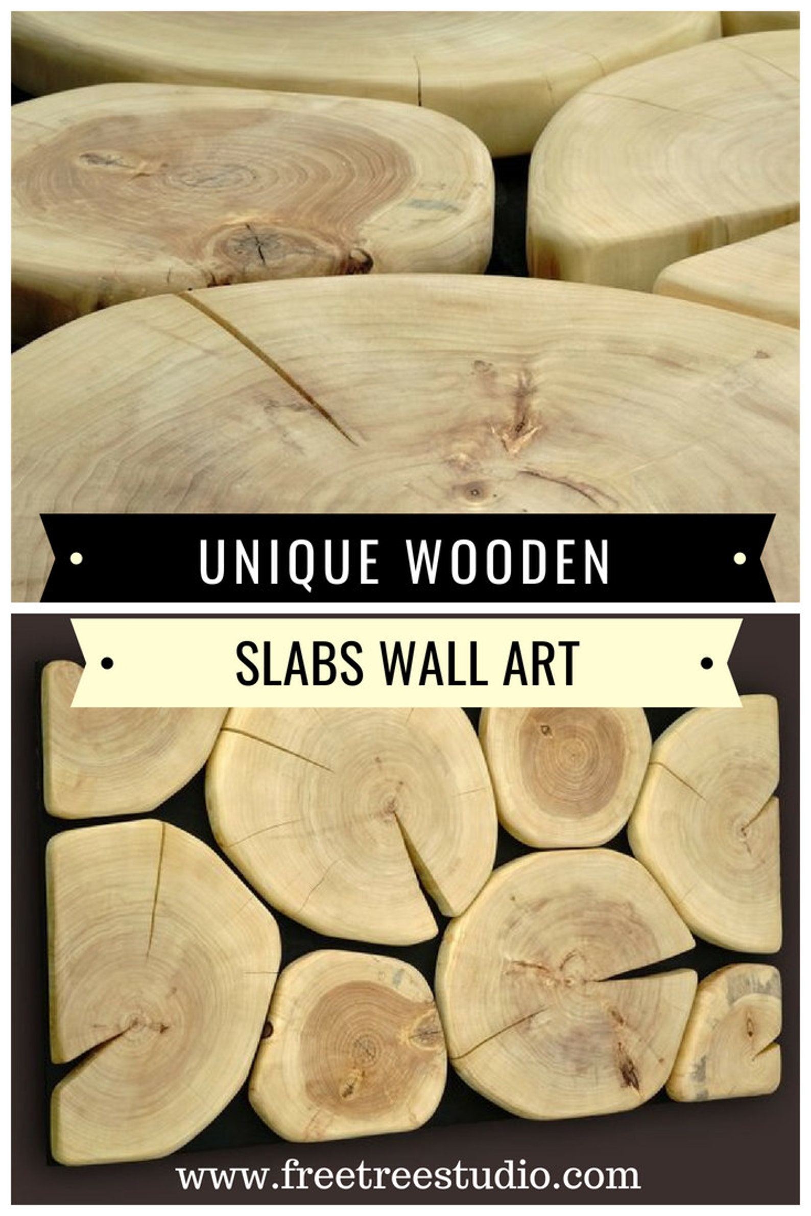 3D Wood Wall Art Large, Wooden Slabs Wall Art, Wood Wall Art, Textured ...