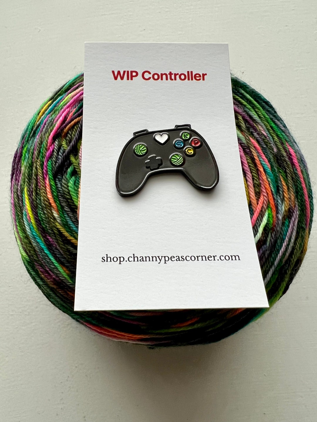 WIP Controller Yarn Gamer Enamel Pin - Etsy