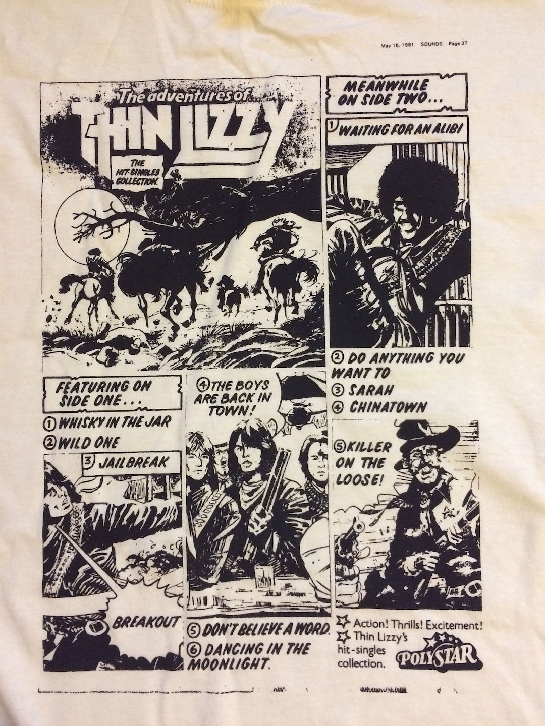 Thin Lizzy Comic Print - Etsy