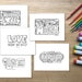 Inspiring Words Printable Coloring Pages Landscape 10 Pages - Etsy