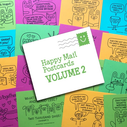 Encouragement Postcard Set of 24 Happy Mail Postcards - Etsy