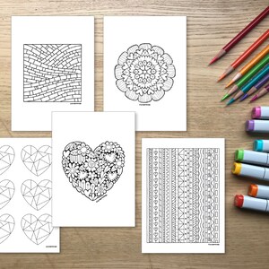 Zendoodle Printable Coloring Pages (10 Pages) - Etsy