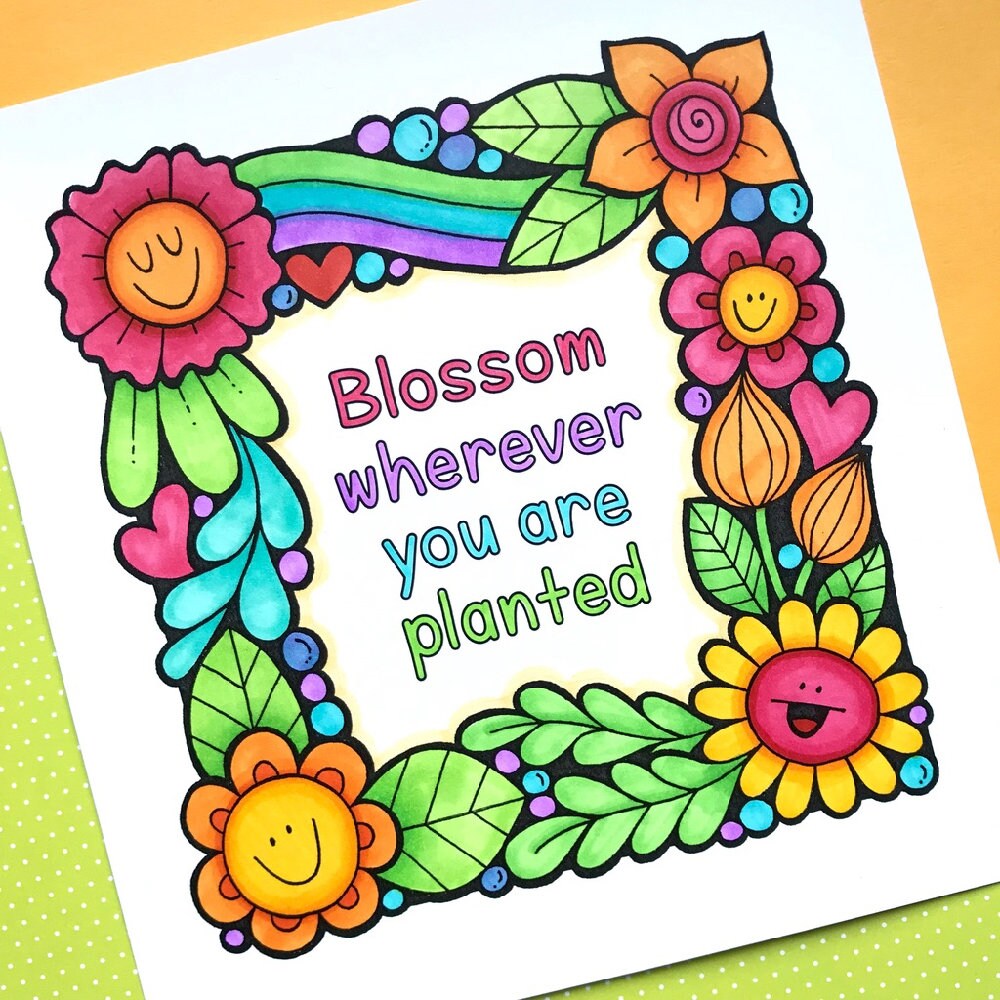 Fun Frames Printable Coloring Pages 10 Pages | Etsy