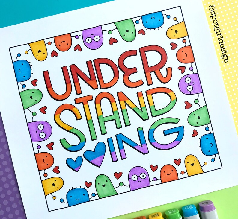 Doodle Words Printable Coloring Pages 20 Pages - Etsy