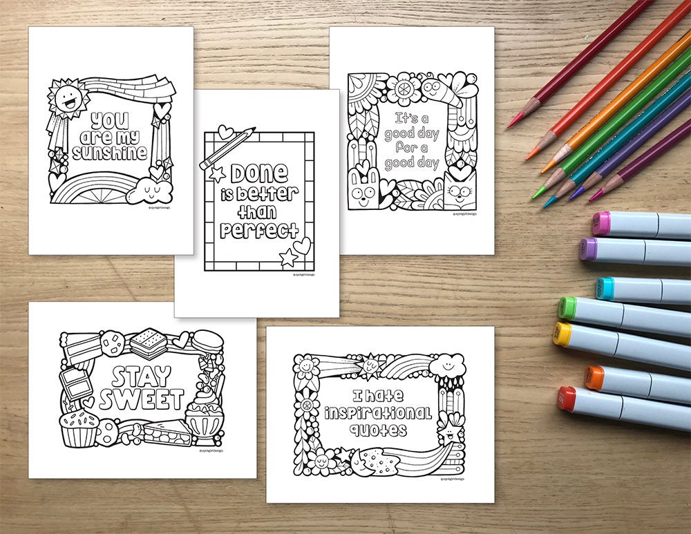 Fun Frames Printable Coloring Pages 10 Pages | Etsy