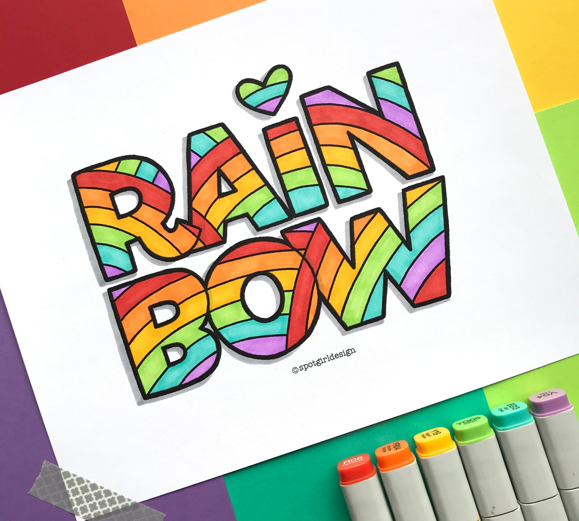 Color Word Printable Coloring Pages | Etsy