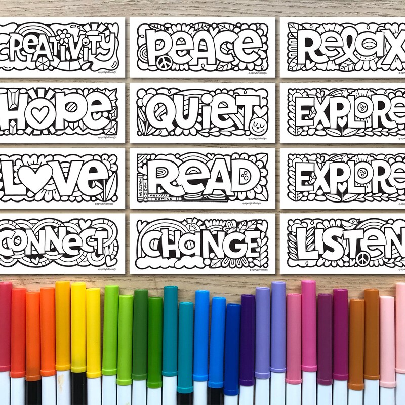 Zendoodle Bookmark - Etsy