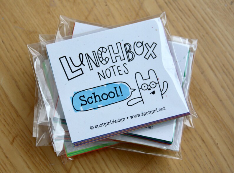 School Lunchbox Notes Set of 24 // Kids Lunch Box Cards // | Etsy