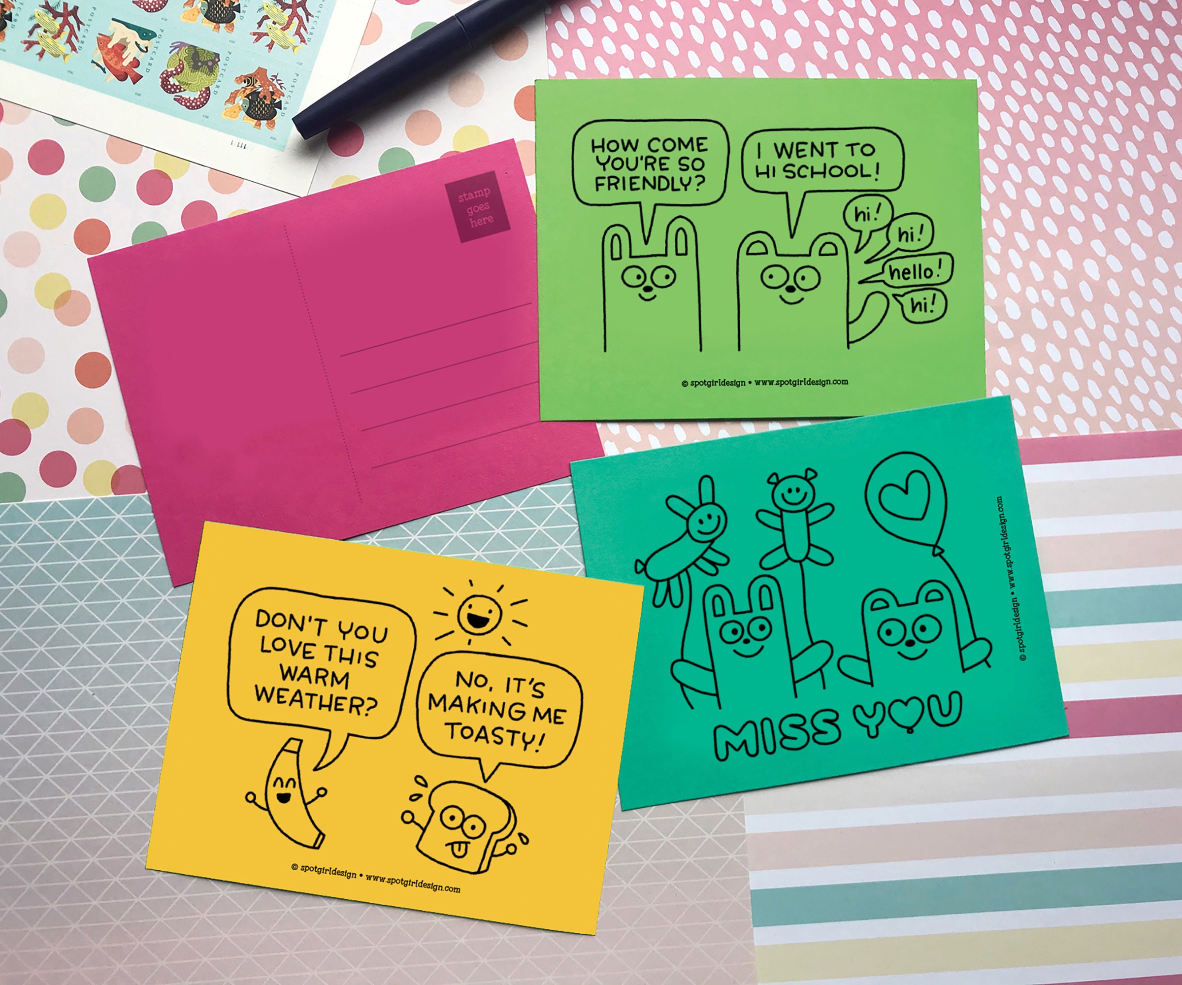 Happy Mail Printable Postcards Volume 1 Digital Download | Etsy