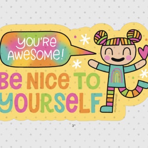 Be Nice to Yourself | Vinyl Sticker - Etsy