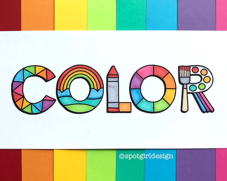 Doodle Words Printable Coloring Pages (20 Pages) - Etsy