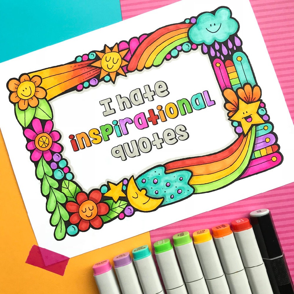 Fun Frames Printable Coloring Pages 10 Pages | Etsy