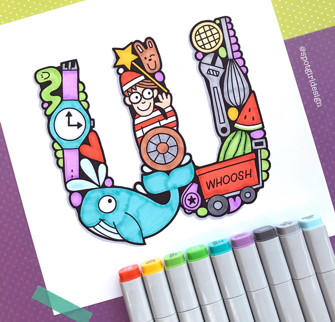 Doodle Alphabet Letter Printable Coloring Pages - Etsy