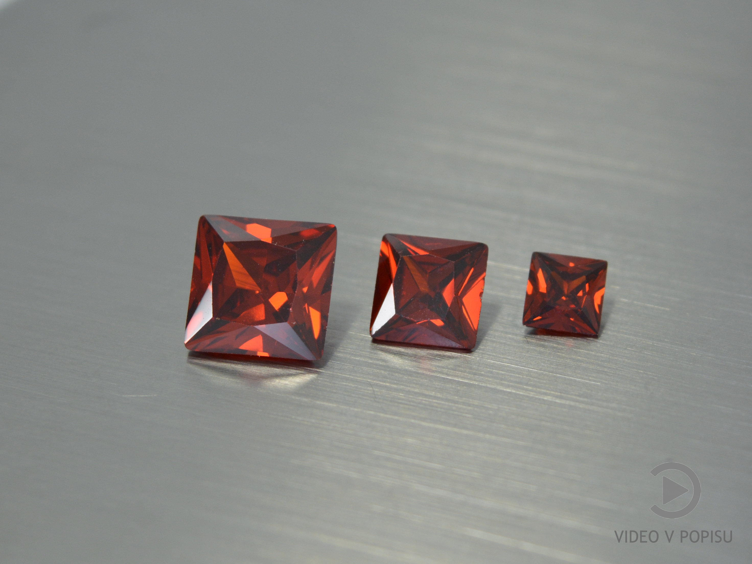 Cubic Zirconia 2 - 10 Mm Garnet Square Cut Red Garnet Loose Cubic ...