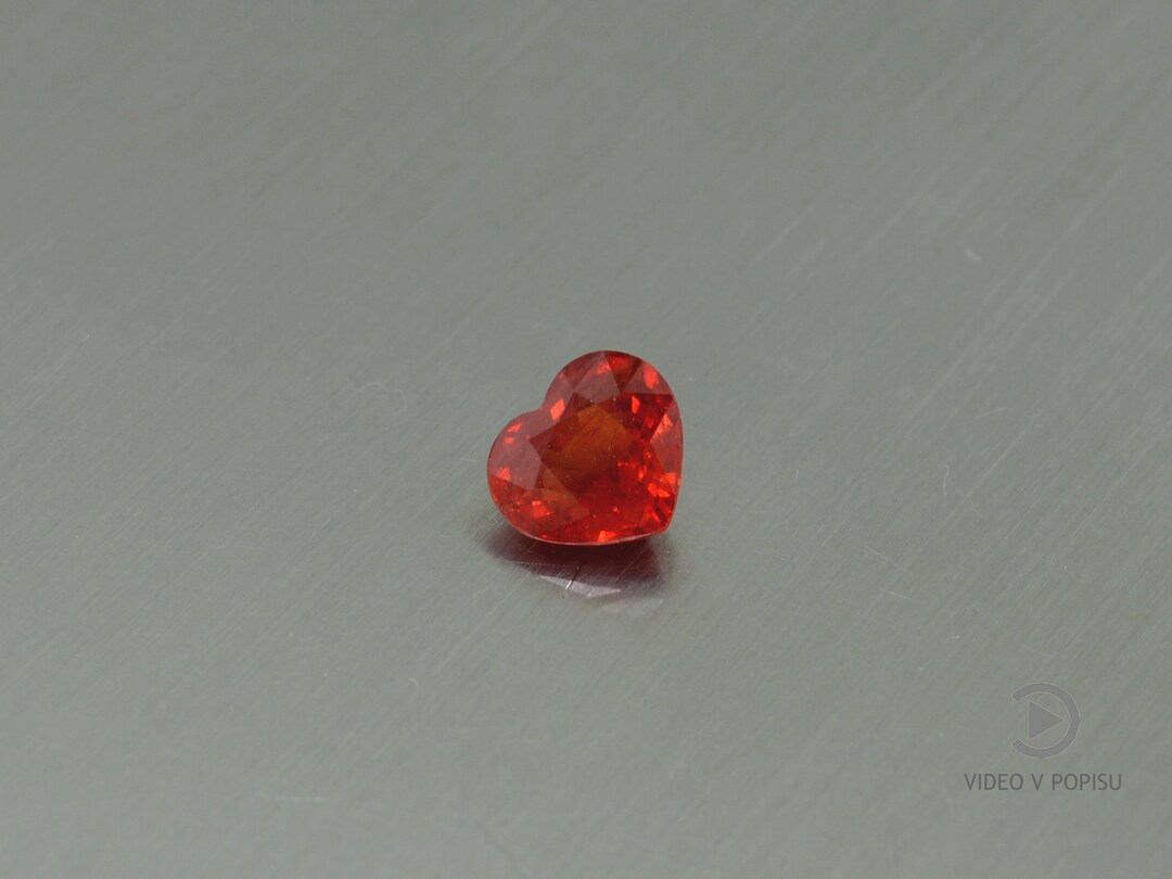 Natural Red Sapphire 1.83ct Heart Shape 6.76x7.64x4.33 MM Glittering ...