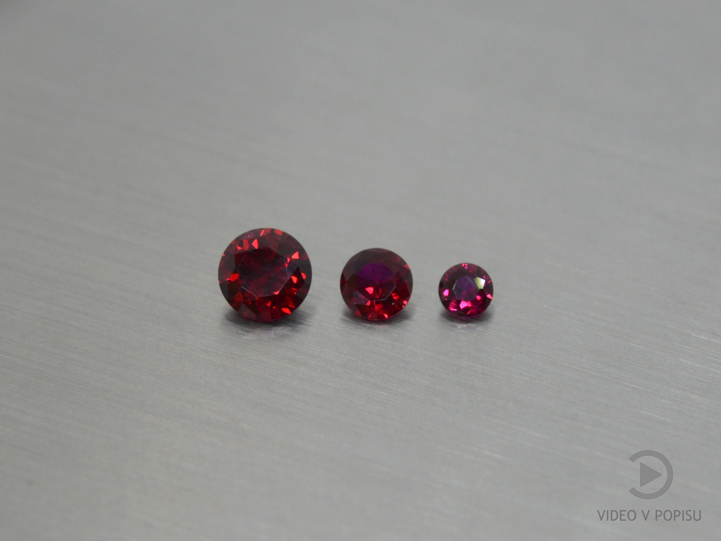 Ruby synthetic round red ruby color mm, mm, mm round cut loose ...