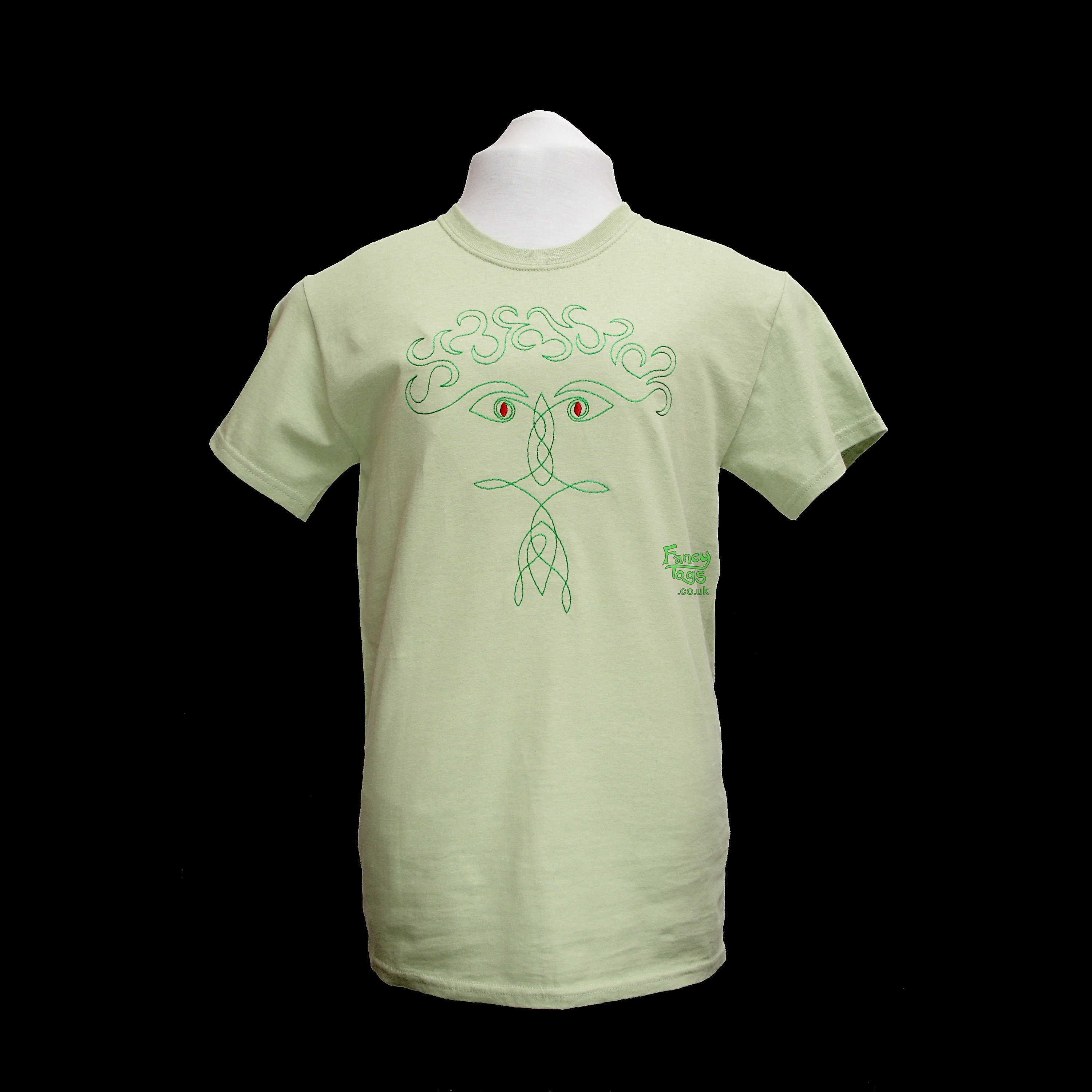 Green Man Embroidery Tshirt Men's Celtic Knotwork Tee - Etsy