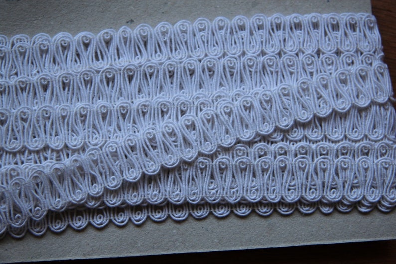 Braided Vintage Soutache White Trim_ Wedding Bridal Ribbon - Etsy