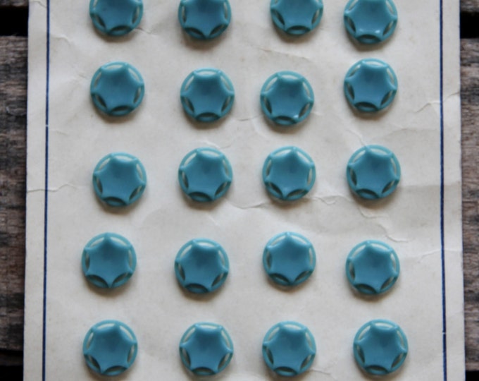Star Arctic Blue Galalith Buttons Collection on Card - Etsy