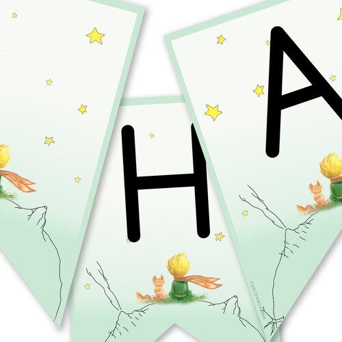 HAPPY BIRTHDAY Party Decor. the Little Prince. Diy. Banner - Etsy