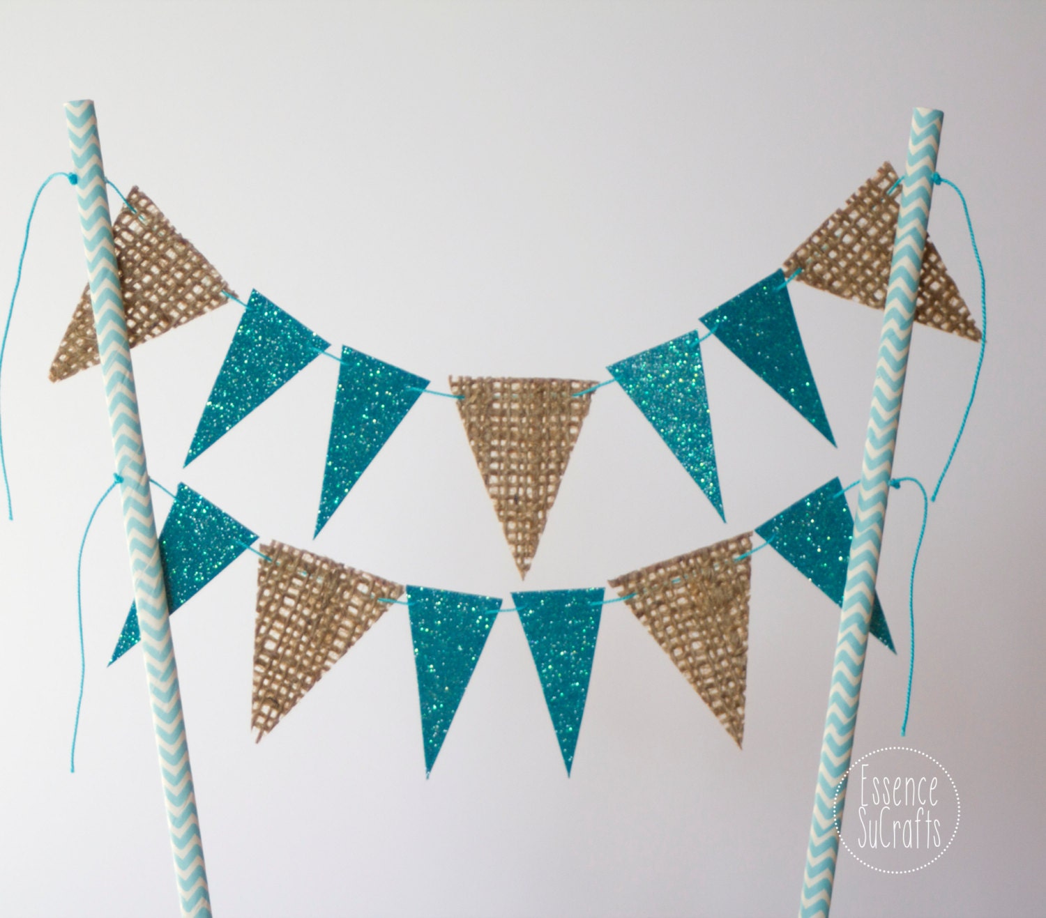 Burlap Banner Cake Topper Birthday Party Birthday Cake - Etsy