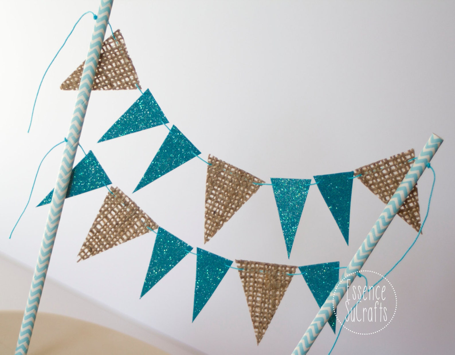 Burlap Banner Cake Topper Birthday Party Birthday Cake - Etsy