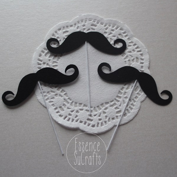 Mustache Cupcake Topper - Etsy