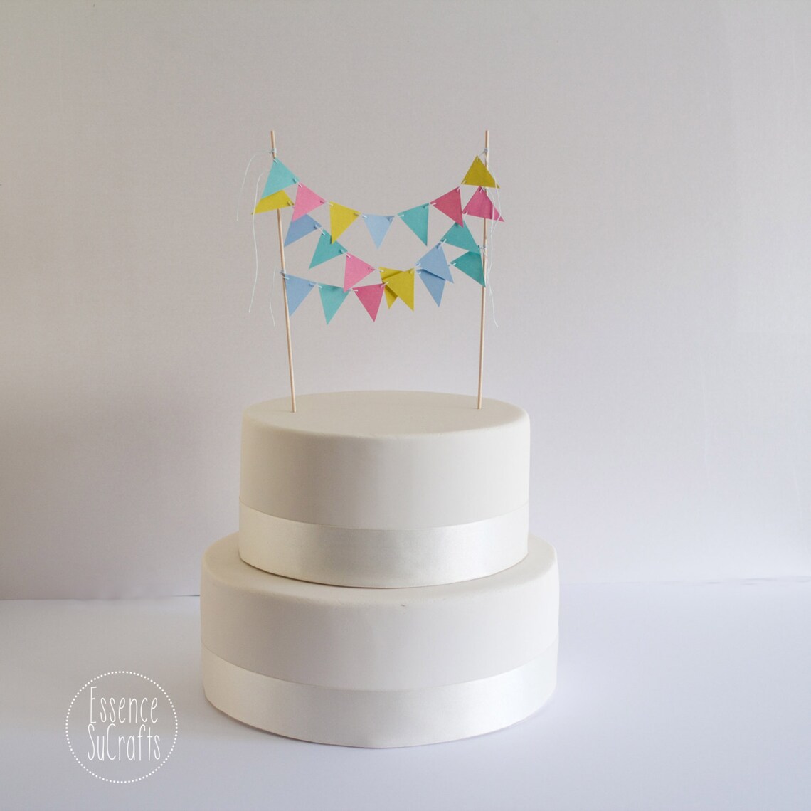 Colorful Banner Cake Topper Birthday Party Birthday Cake - Etsy