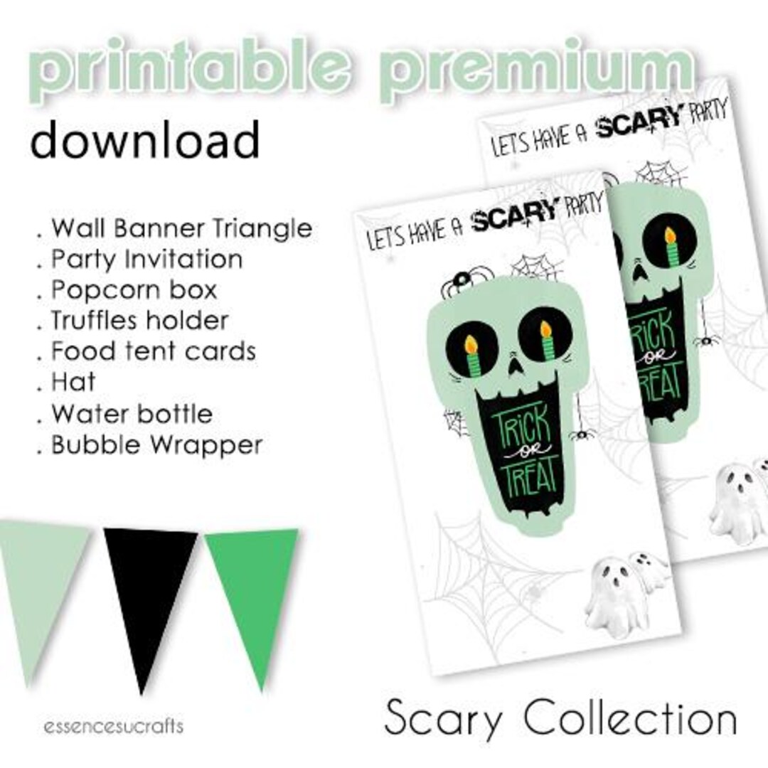 Halloween Scary Package. Diy. Instant Download PRINTABLE - Etsy