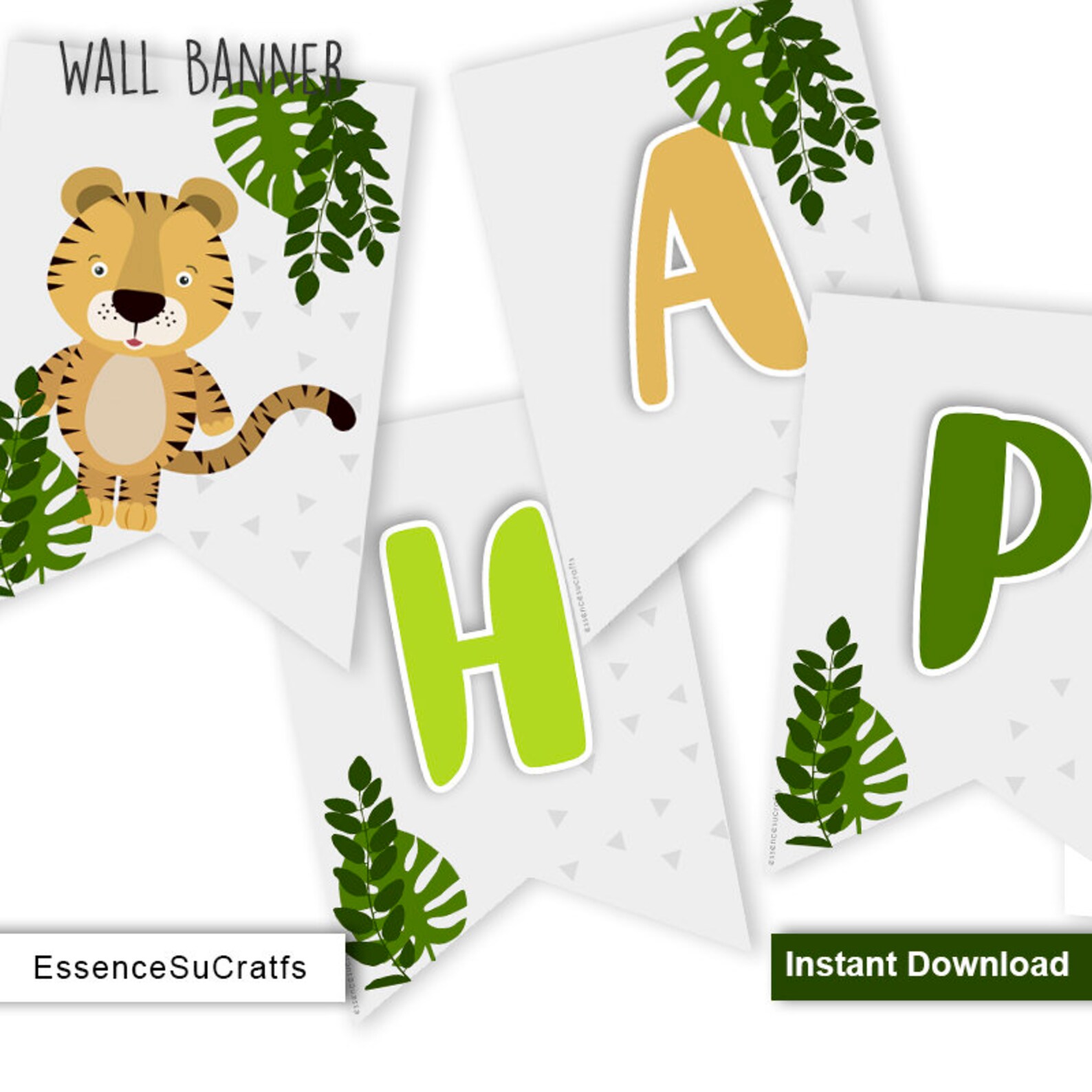 Cake topper tiger party. diy. Tiger Cake topper. Instant | Etsy