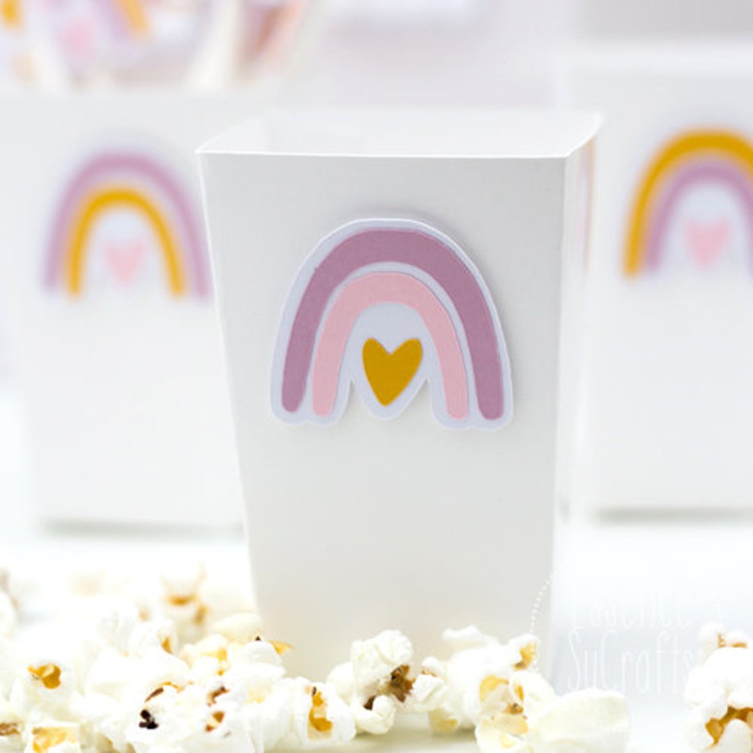 Rainbow Popcorn Box. Kit of 10 Units. Rainbow Theme. Party Decor ...