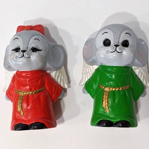 Ceramic Christmas Angel Mice Set of 2 - Etsy