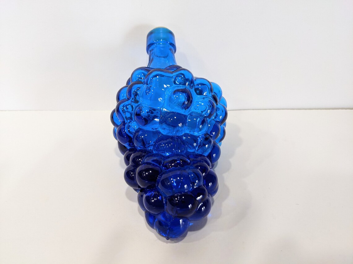 Cobalt Blue Grape Cluster Glass Decanter - Etsy