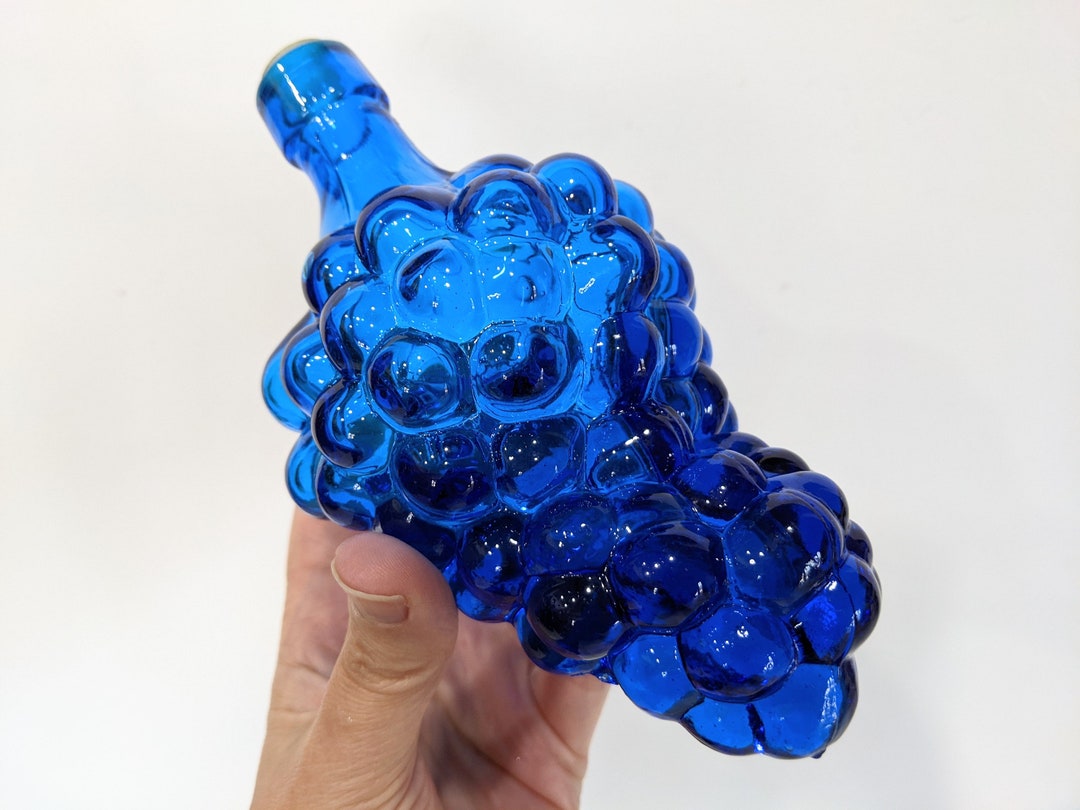 Cobalt Blue Grape Cluster Glass Decanter - Etsy