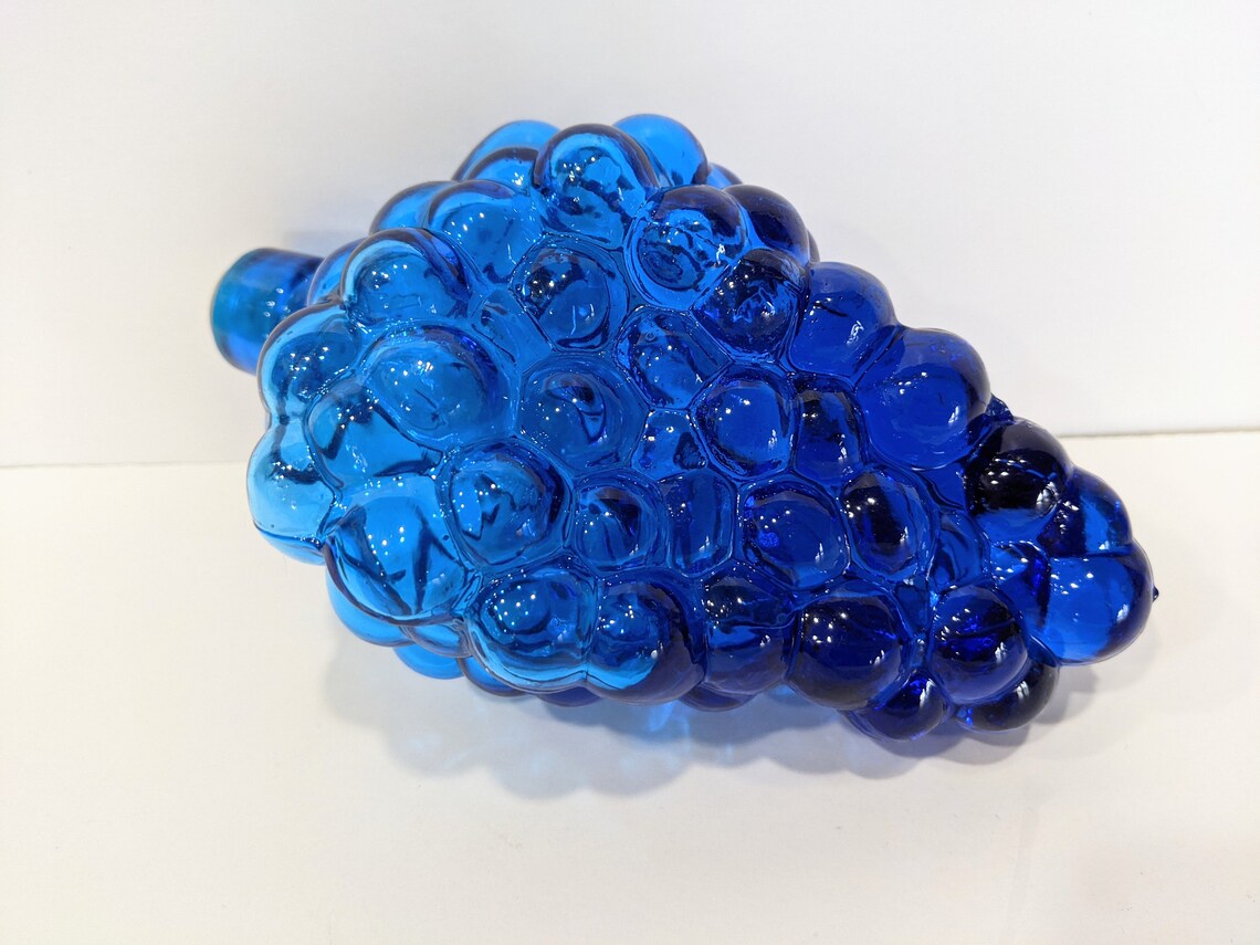 Cobalt Blue Grape Cluster Glass Decanter - Etsy