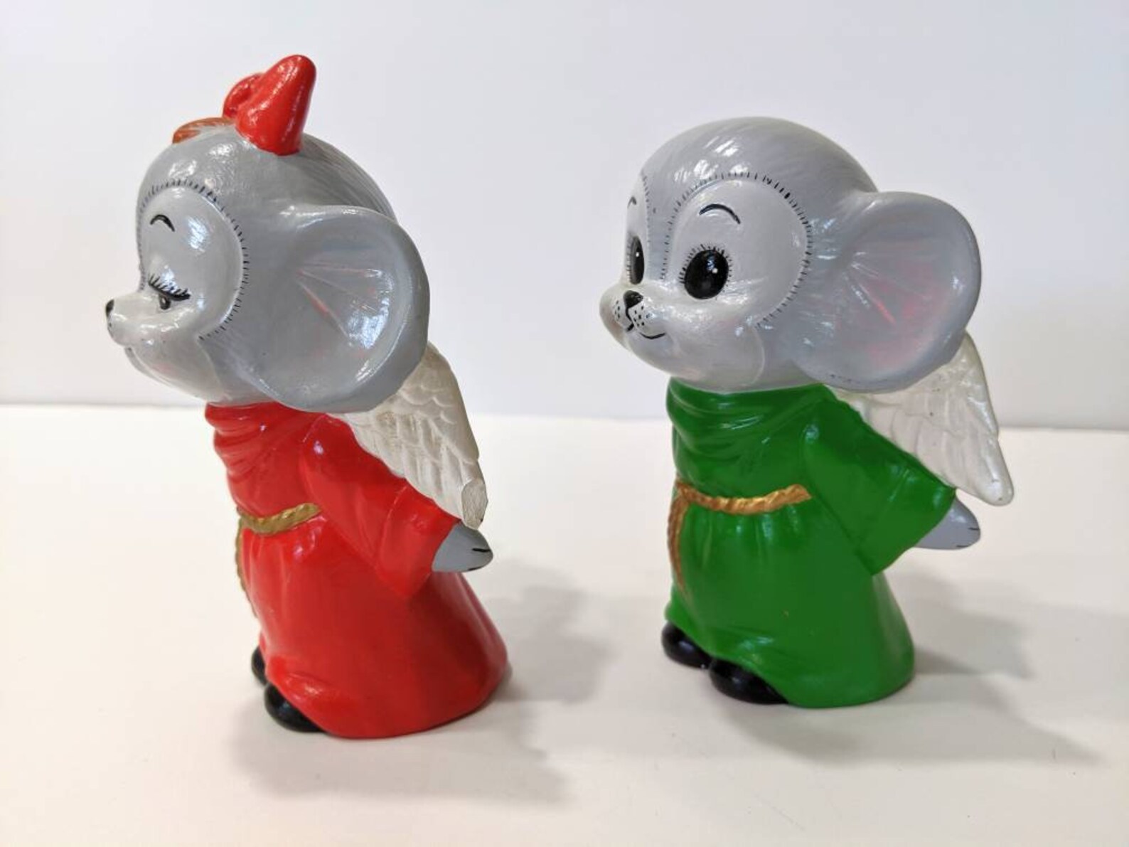 Ceramic Christmas Angel Mice Set of 2 - Etsy