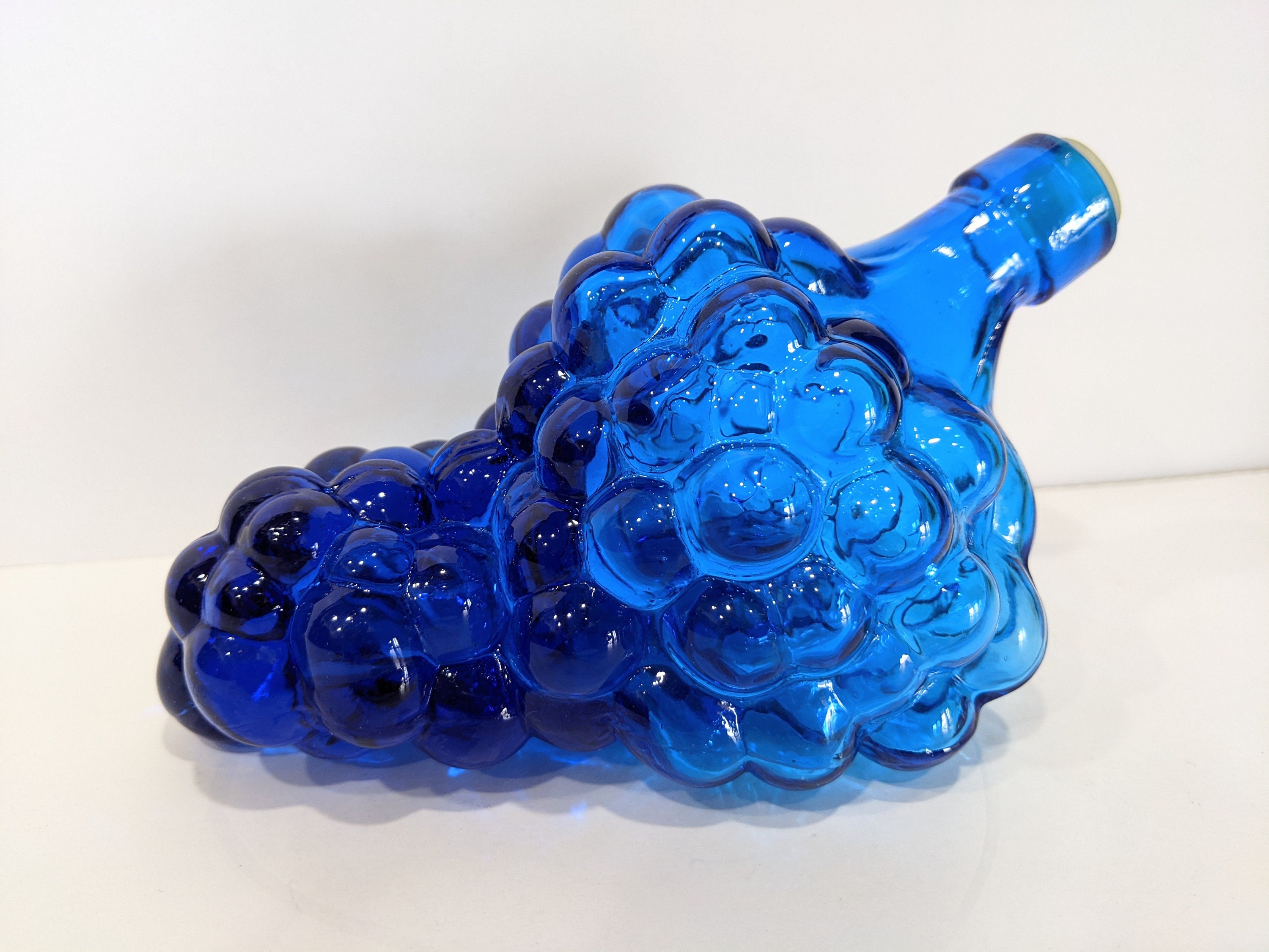 Cobalt Blue Grape Cluster Glass Decanter - Etsy