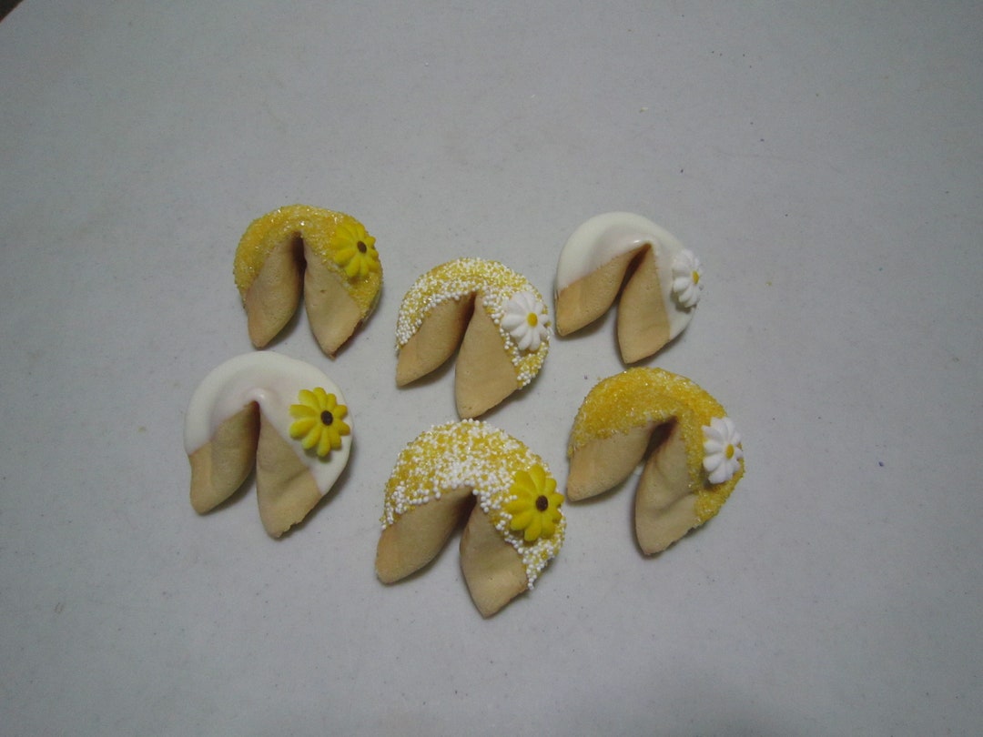 12 YELLOW DAISY Fortune Cookies, Yellow Daisy, Mother's Day Gift ...