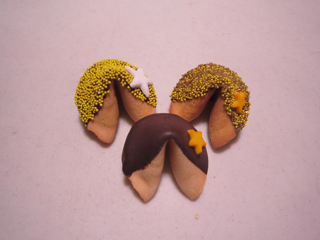 24 GRADUATION STAR Yellow & Gold Fortune Cookies, Achievement, Cap and ...