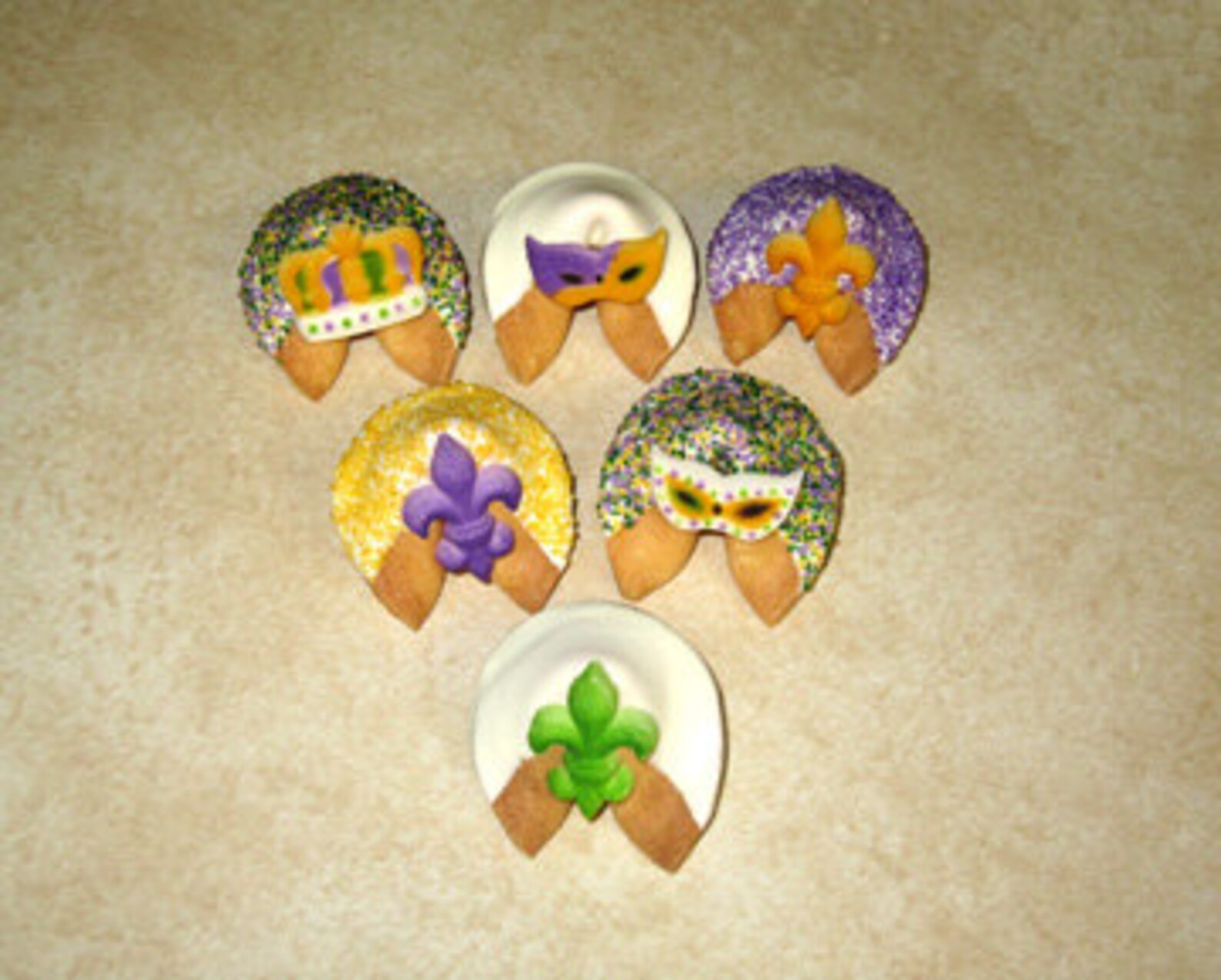 12 MARDI GRAS Fortune Cookies, Fat Tuesday, New Orleans, King Cake ...
