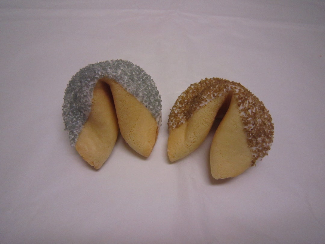 24 Silver & Gold Fortune Cookies, Wedding, Anniversary - Etsy