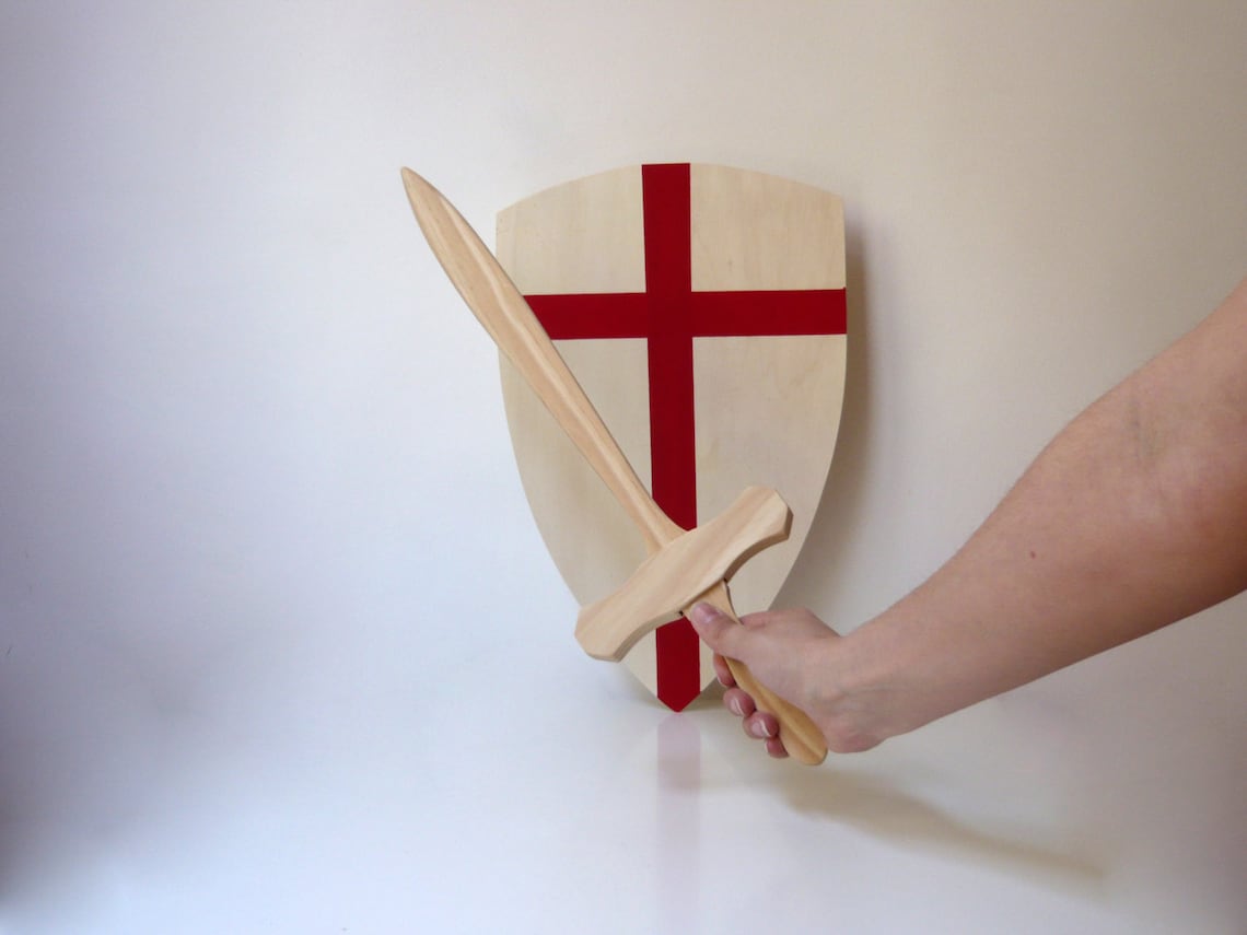 Traditional Wooden Sword and Shield / Handmade Toy / Fantasy | Etsy