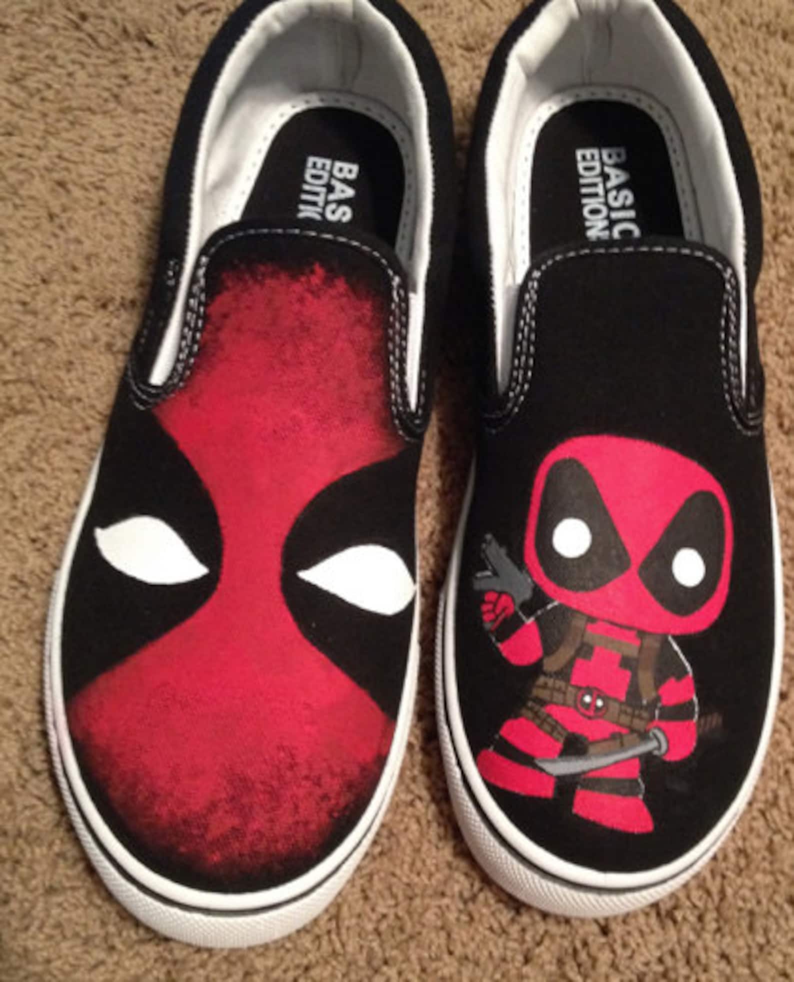 Deadpool Custom Shoes - Etsy