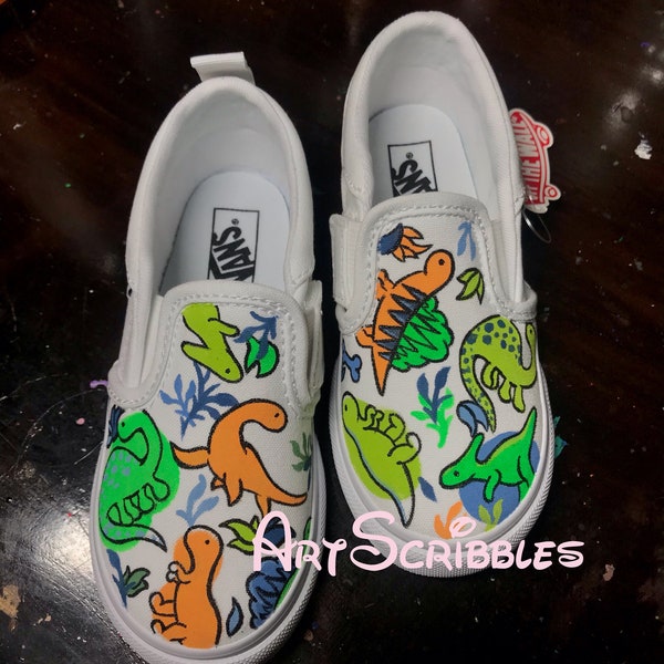 Dinosaur Vans - Etsy