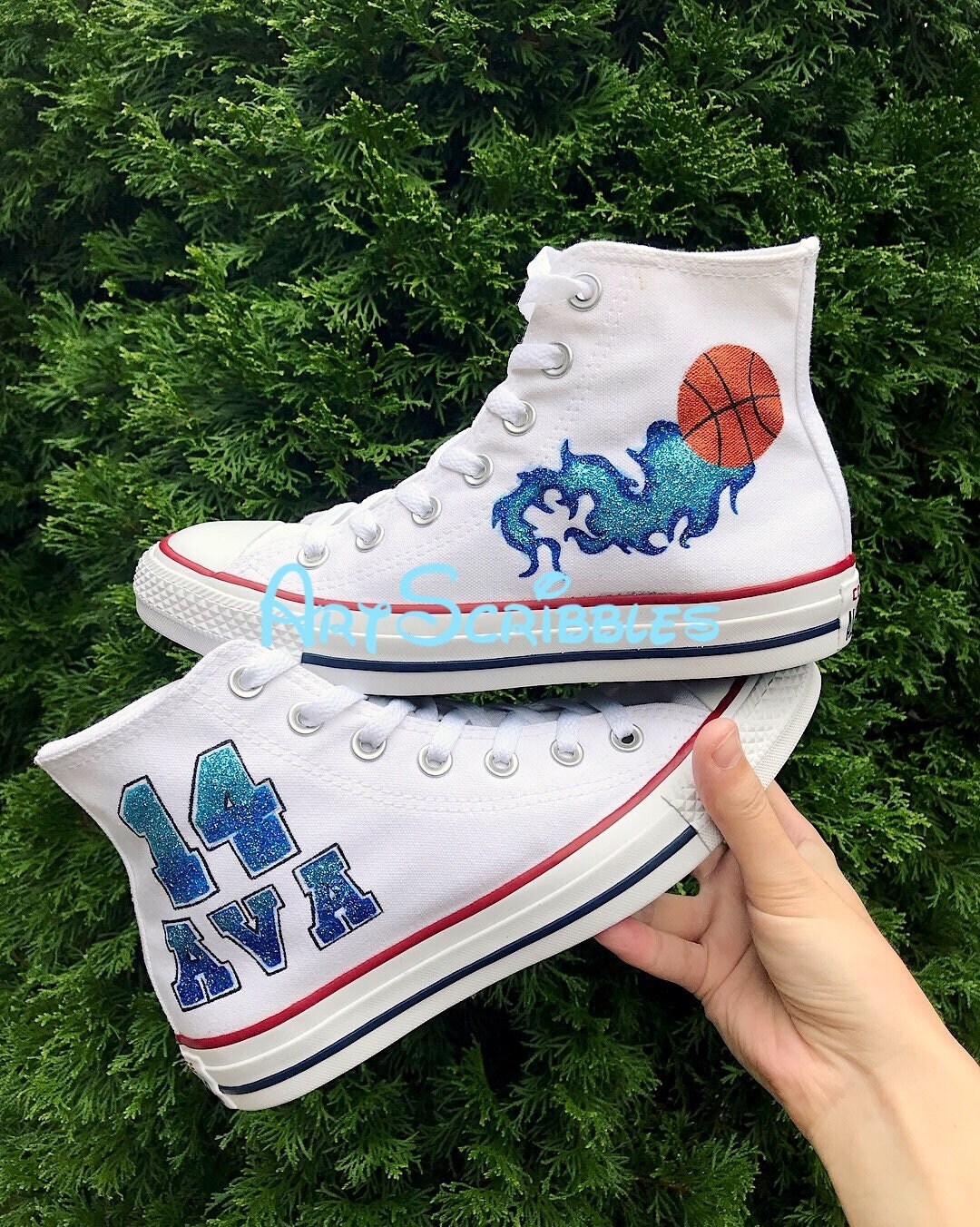 Custom Women's Glitter Team Sports Shoes - Etsy